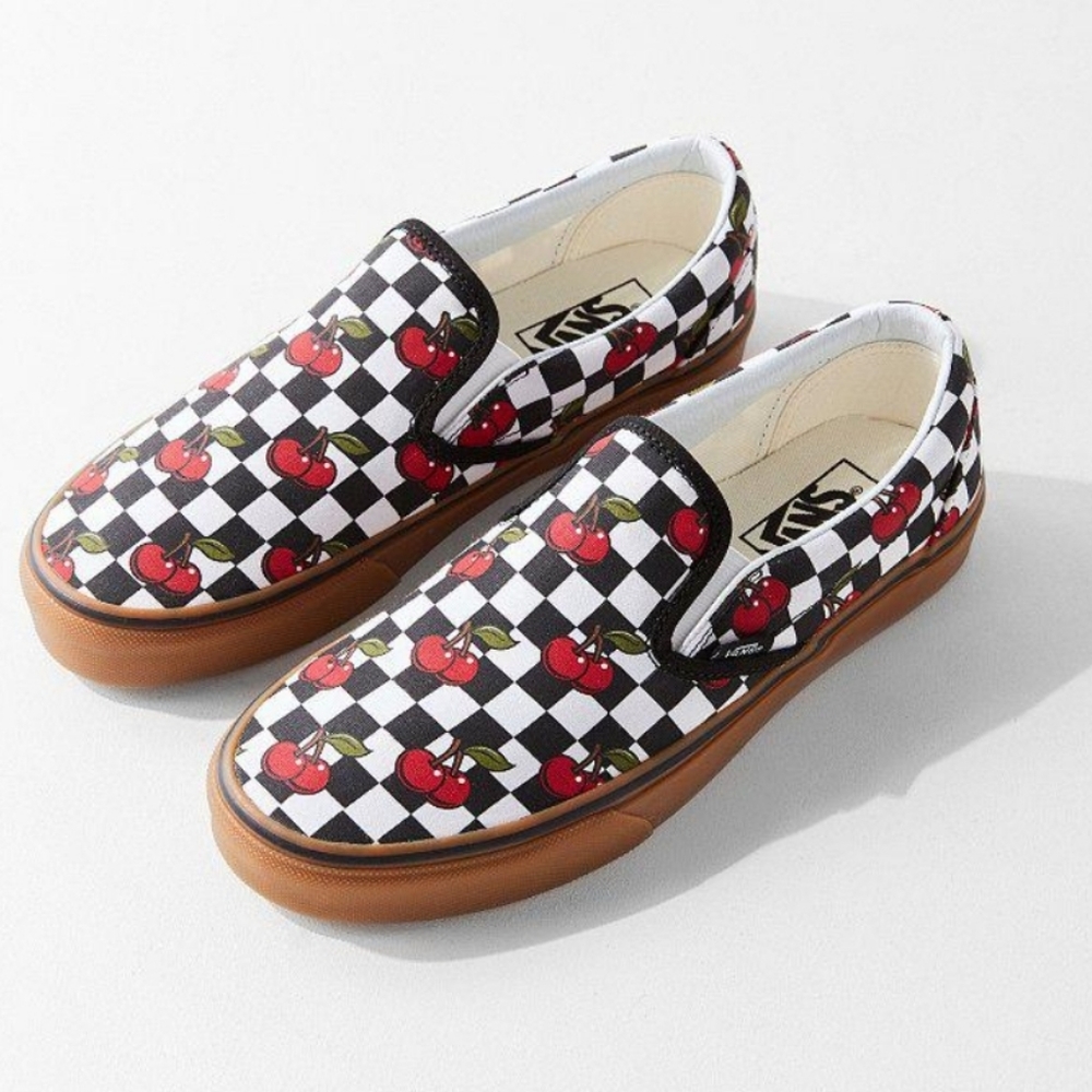 Vans Cherry Checkerboard Classic Slip On Sneaker - Gem
